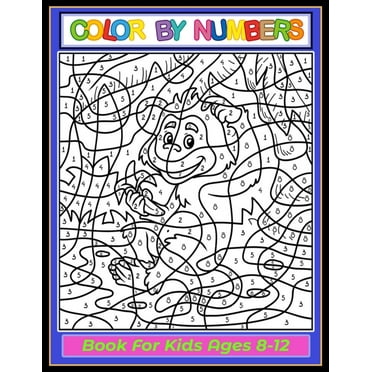 Color By Number Book For Kids: 50 Unique Color By Number Designs, Book ...