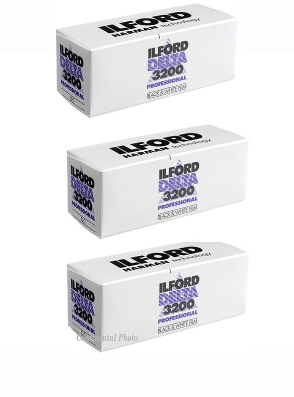 3 Rolls Ilford Delta 3200 120 Professional Black & White Negative Print ...