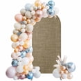 Brown Linen Arch Backdrop Cover, 5FT, Farmhouse Pure Color Country ...