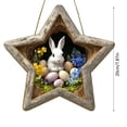 Bunny Easter Decorations, 2D Acrylic Rabbit Tree Hole with Egg Pendant ...
