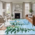 Blue Christmas Washable Rug 6x9 Area Rug for Living Room Bedroom Non ...