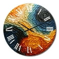 Designart "Blue Orange Op Art Rhythmic Illusion I" Abstract Oversized ...
