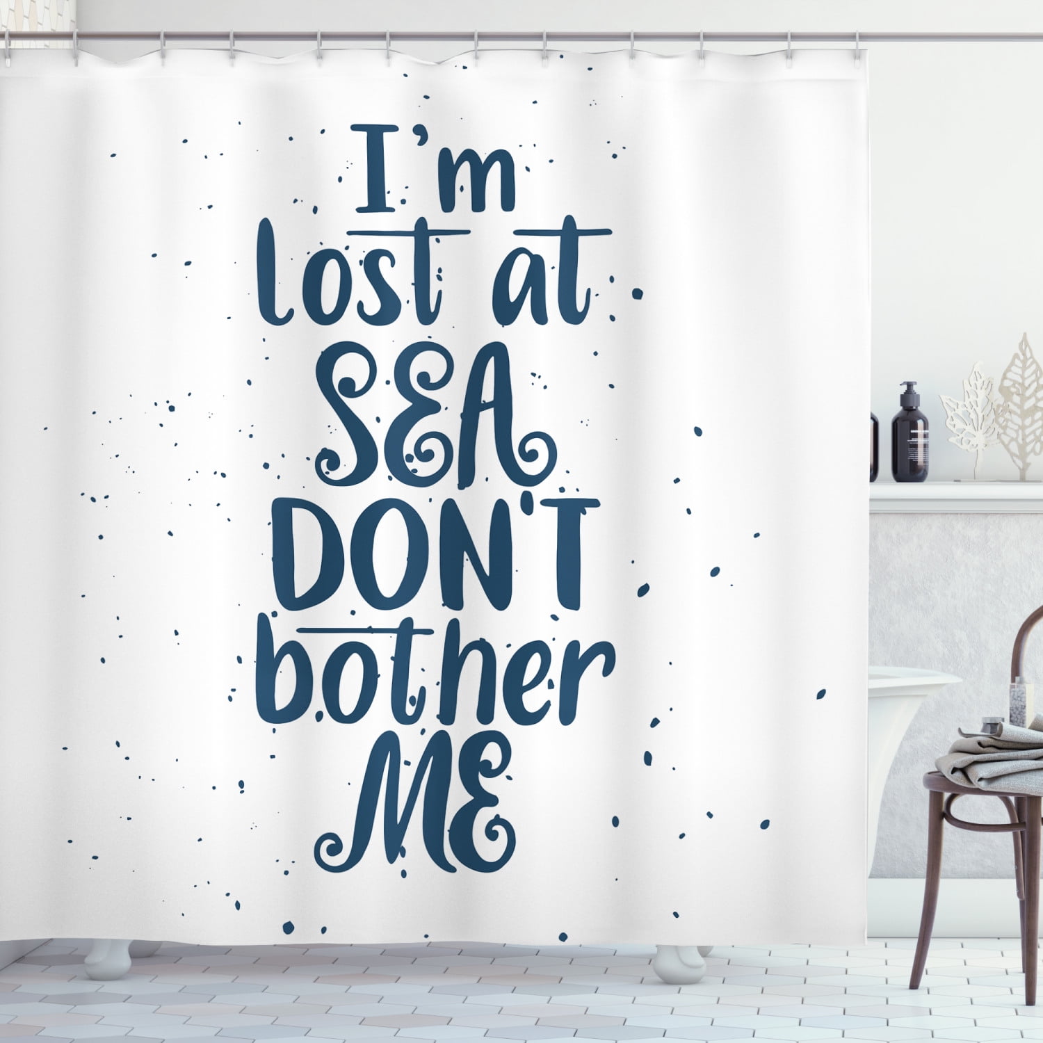 Beach Saying Shower Curtain, I Am Lost at the Sea Do Not Bother Me ...