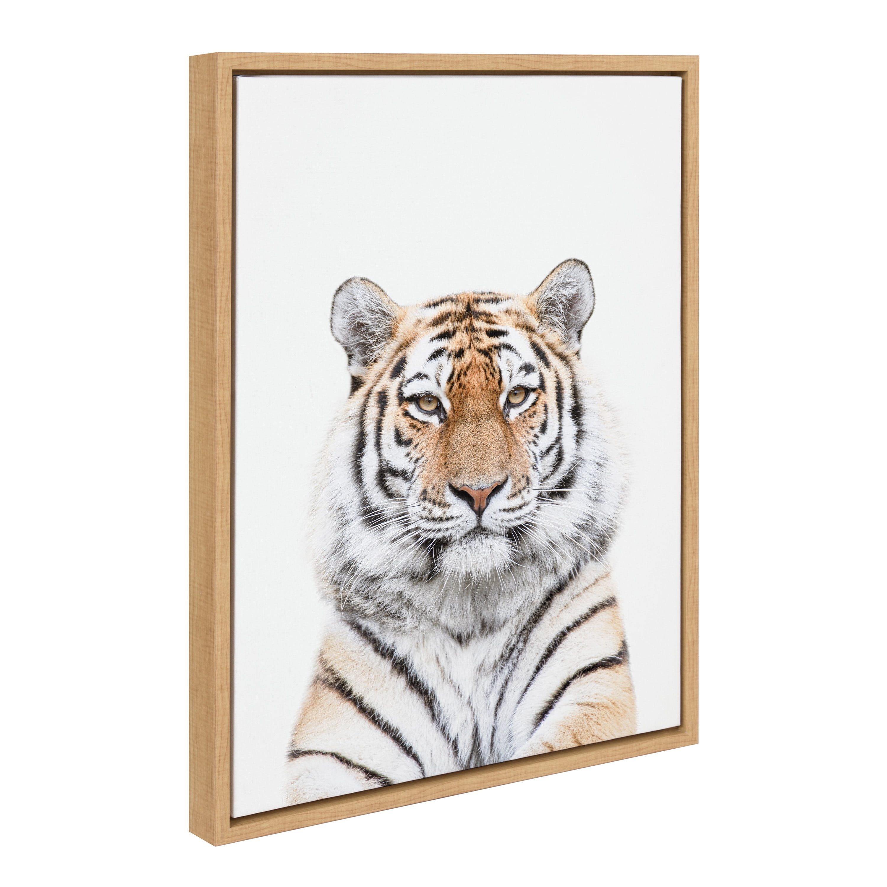 Kate and Laurel Sylvie Tiger Portrait Framed Canvas Wall Art by Amy ...