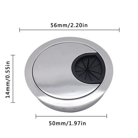 Practical Desk Table Plastic Cable Hole Cover PC Computer Desk Round ...