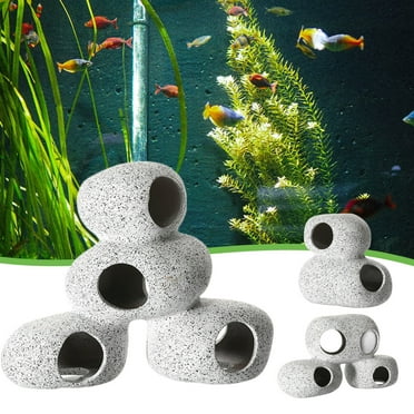 Stackable Aquarium Decoration Rock Caves, Betta Fish Hideout House ...