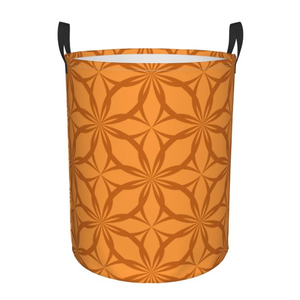Gothic Orange Seamless Lattice Laundry Basket Organizer Collapsible ...