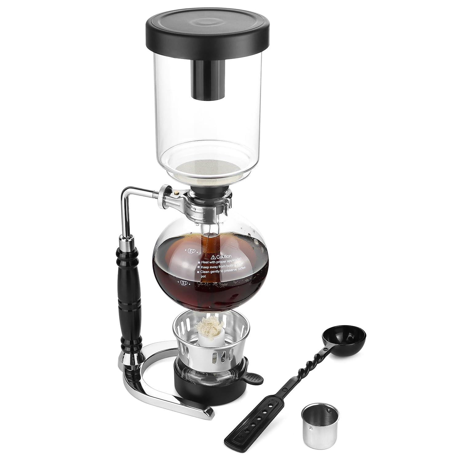 QWORK - Cafetera de sifón de 5 tazas (600 ml) – Cafetera de sifón de ...