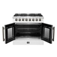 Forno Galiano 36-inch Freestanding French Door Dual Fuel Range White ...