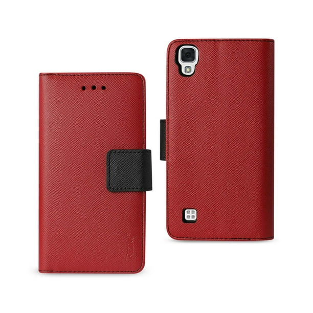 Lg X Style (tribute Hd) 3-in-1 Wallet Case In Red - Walmart.com