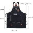 Chef Apron for Kitchen Cooking, Waterproof Adjustable Crossback Apron ...