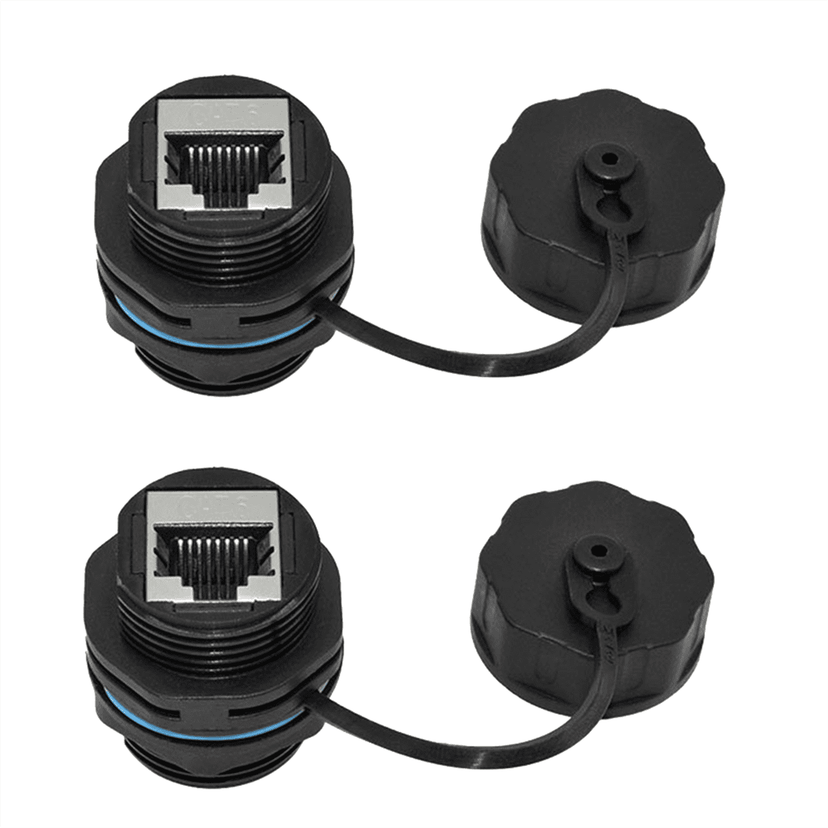 Waterproof Rj45 Connector 2Pcs RJ45 Panel Mount Connector,D-Type RJ45 ...