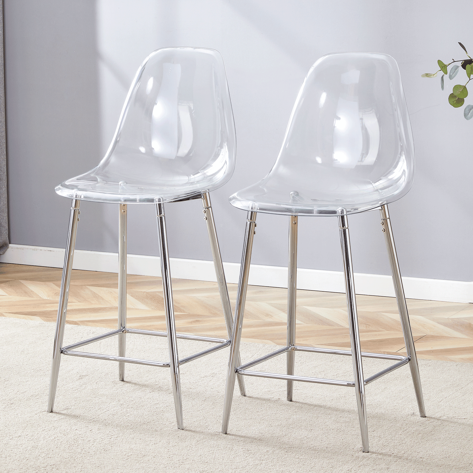 Click here for Canlux Modern Minimalist Bar Stool Set - Transpare... prices