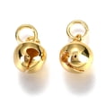 Brass Bell Charms Long-Lasting Plated with Jump Ring Real 14K Gold ...