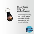 Brontosaurus Sunset Night Dinosaur Metal Black Leather Keychain ...