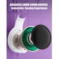 Purple Gaming Headset with Microphone, Compatible with PS5 One count ...