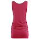 A2Y Women's Fitted Premium Fabric Side Ruched Sleeveless Top Hot Pink ...