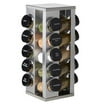 Rotating Spice Rack with 20 Round Empty Bottles, Kitchen Seasoning Set ...