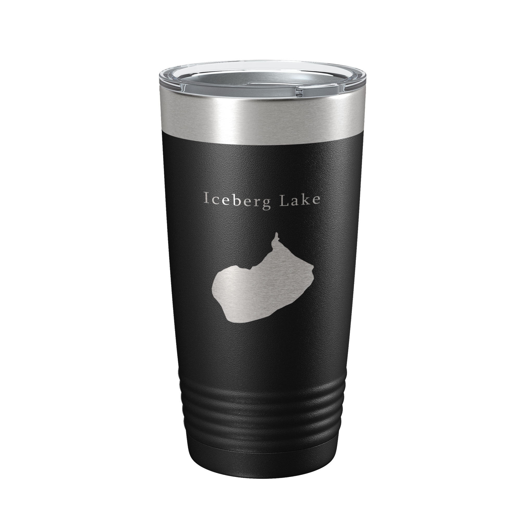 Iceberg Lake Map Tumbler Travel Mug Insulated Laser Engraved Coffee Cup ...
