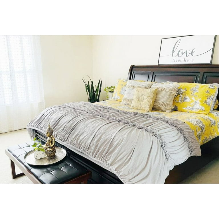 Blue And Yellow French Toile Bedroom Lush Decor French Country Toile