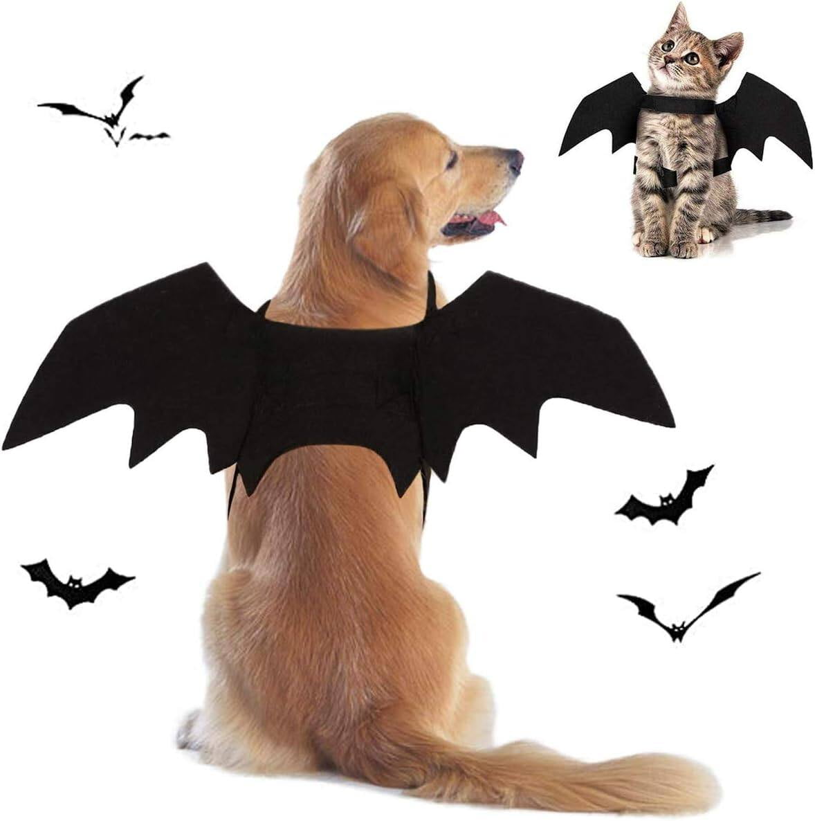 Halloween Dog Costume Pet Bat Wings for Adjustable Funny Cat Bat Wings ...