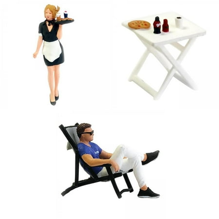 1:64 Scale Figures Drinking Coffee Character Doll Miniature Cafe Scene ...