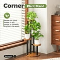Bamworld 4 Tier Plant Stand, Metal & Wood, Indoor/Outdoor Display for ...