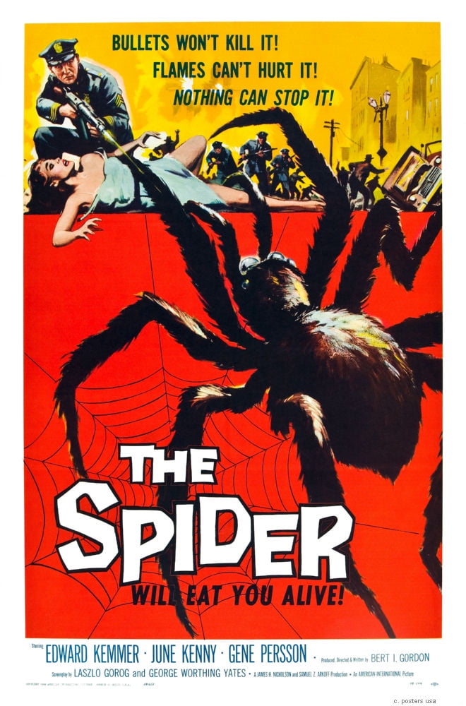 Spider Movie poster Metal Sign 8inx 12in Art Print on Metal 8x12 Square ...