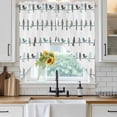 Birds on the Wire Teal Grey Swag Valances for Windows 36 inches Long ...