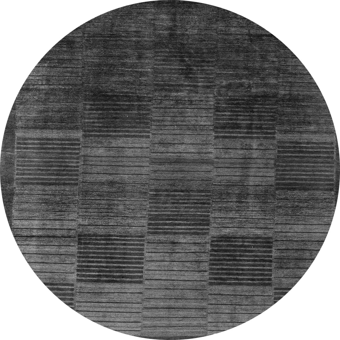 Ahgly Company Indoor Round Abstract Gray Modern Area Rugs, 5' Round ...