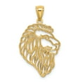 14K Diamond-Cut Lion Profile Pendant C4581 - Walmart.com