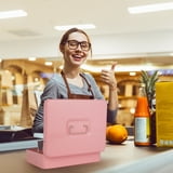 "Geohiaul Pink Cash Box with Money Tray, Key Lock, and Security - 11.80 ...