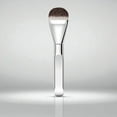 Pro Tongue Shaped Foundation Brush Versatile Silver for Creams Liquids ...