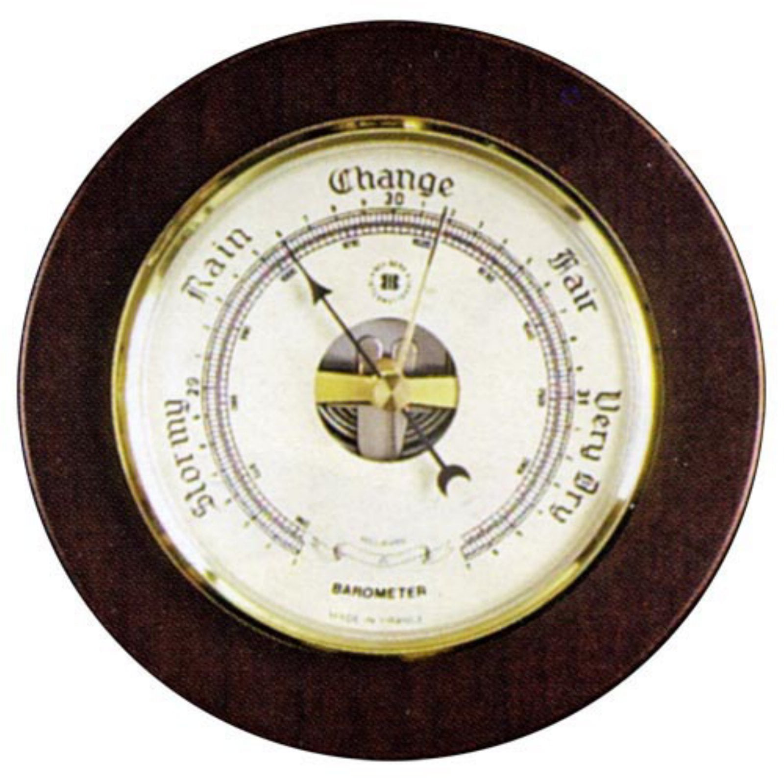 Bey-Berk Brass and Cherry Wood Indoor Barometer (WS072) - Walmart.com