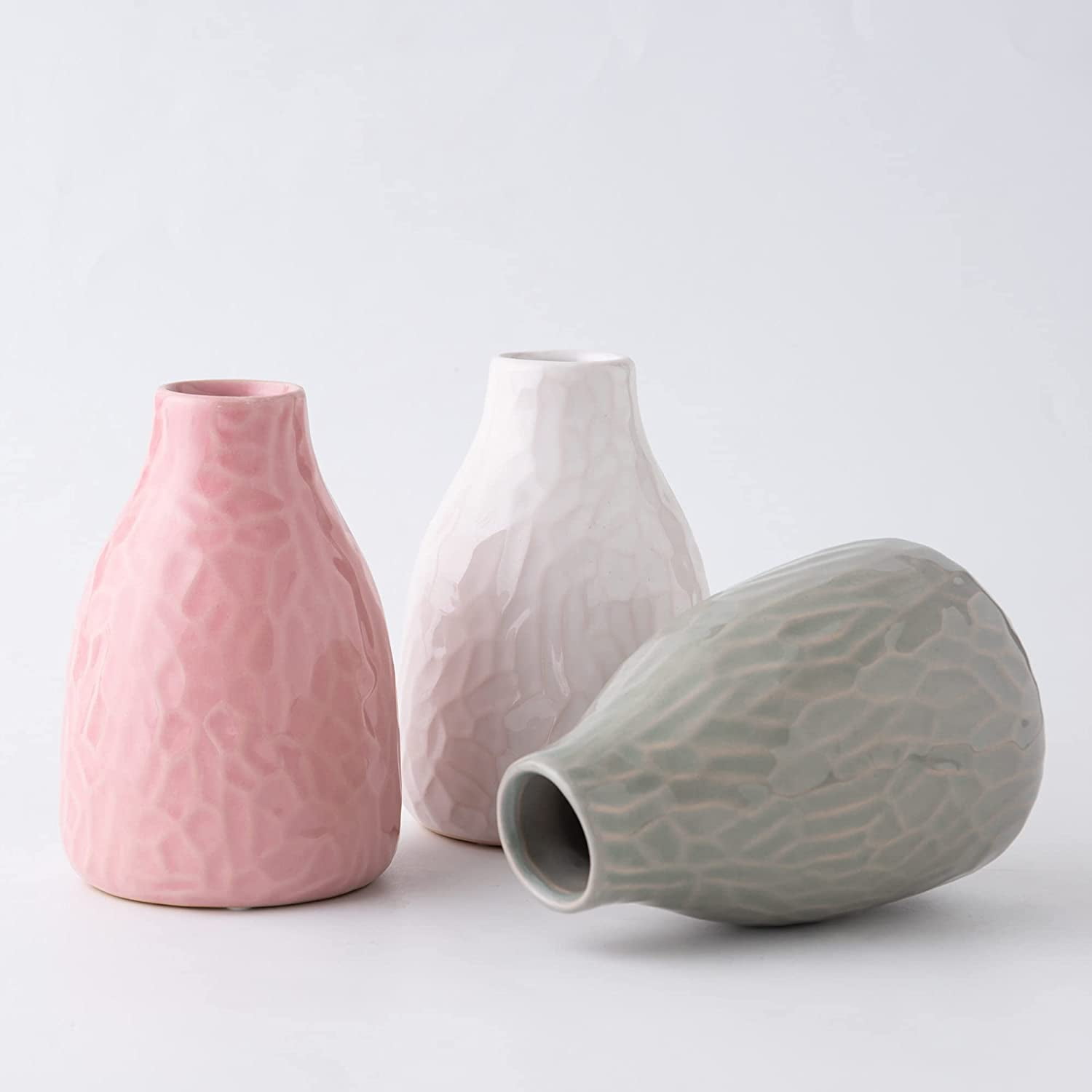 Flower Vase Set of 3, Decorative Ceramic Vase for Décor Home Living ...