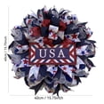 16" Patriotic USA Wreath, Red White and Blue Star Mesh Wreath for ...