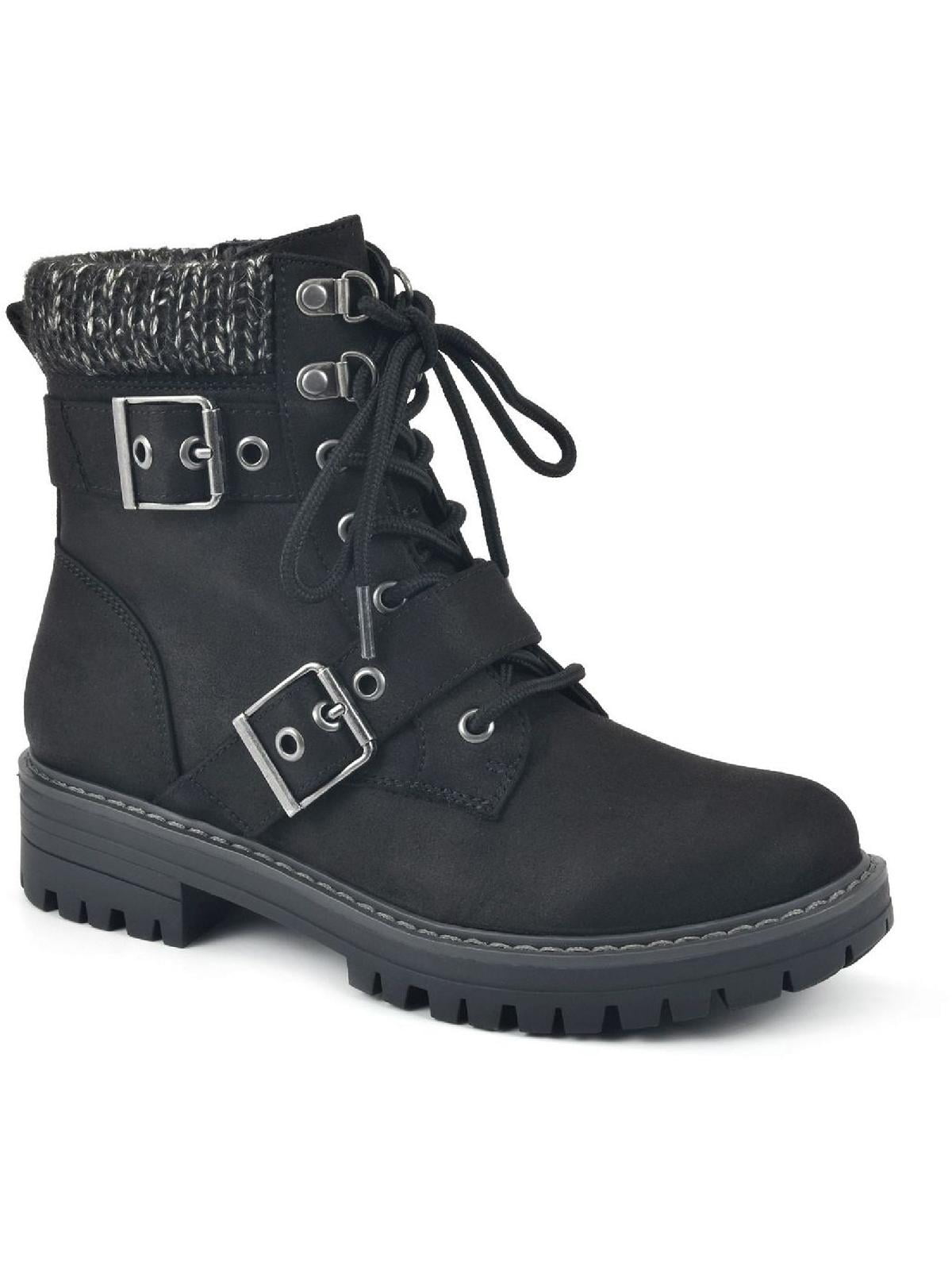 Cliffs by White Mountain Womens Marlee Faux Suede Combat & Lace-up ...