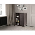 Inval America Heavy Duty Medium Storage Cabinet with 2 Doors, Espresso ...