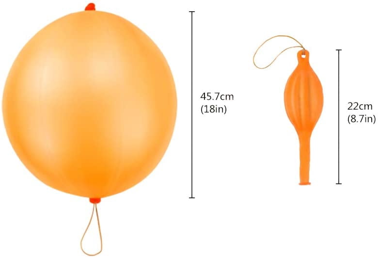 Buy 50 Punch Balloons, Party Favors Neon Punching Balloons 18 Inches ...