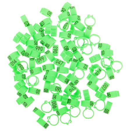 100 Pcs Numbered Pigeon Foot Rings Plastic Bird Leg Band Rings Bird ...