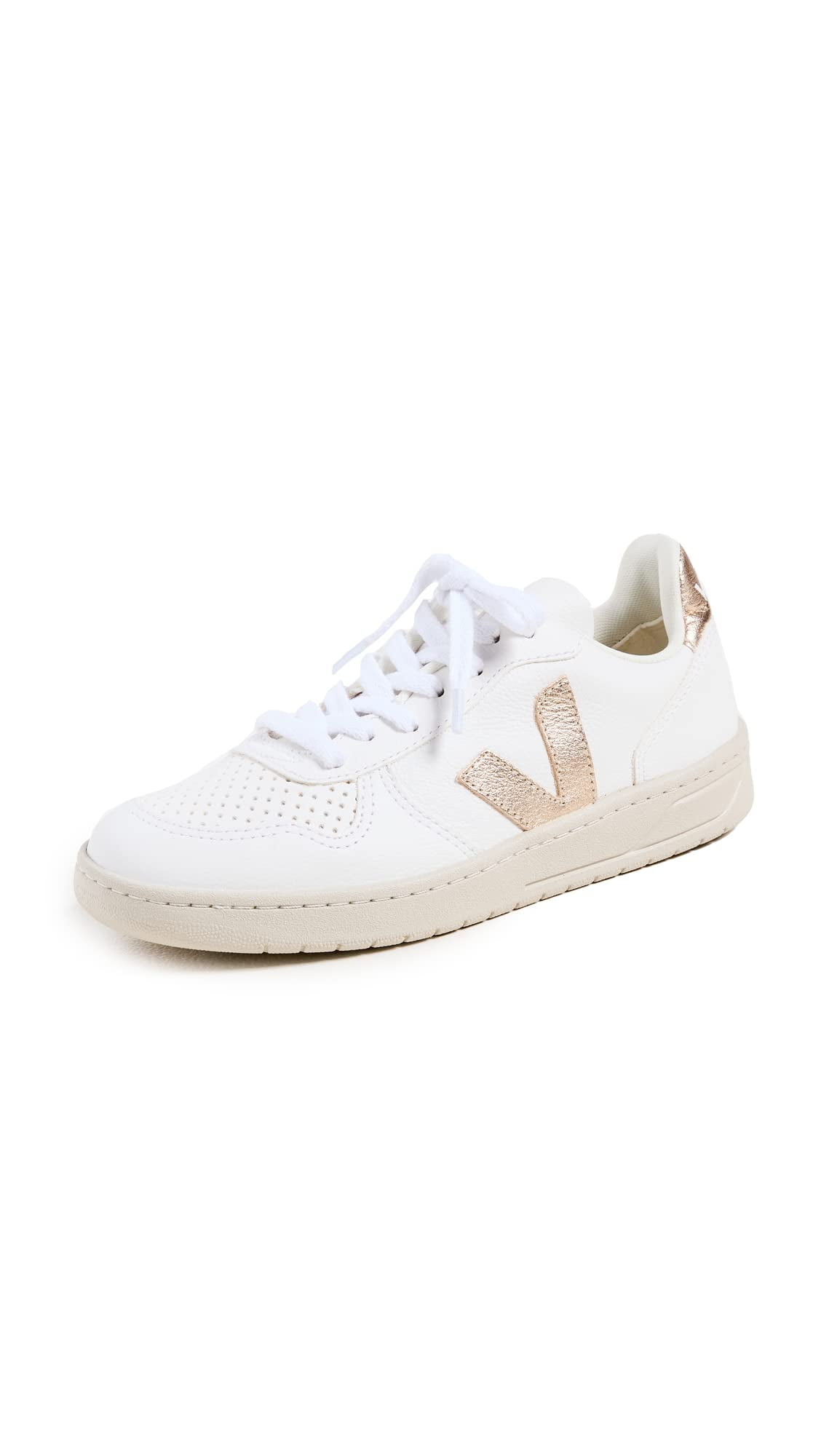 Tenis Veja V-10 en piel, color blancos y plateados para mujer | Walmart ...