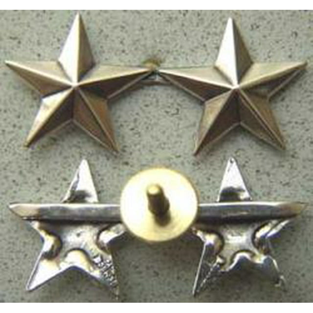 WWII Two Star General Rank Sterling Silver Screw back - Walmart.com