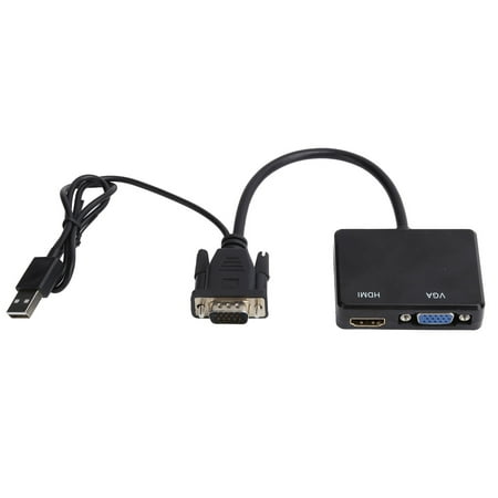 VGA To VGA Adapter, Support Dual Display Adapter, VGA To VGA Splitter ...