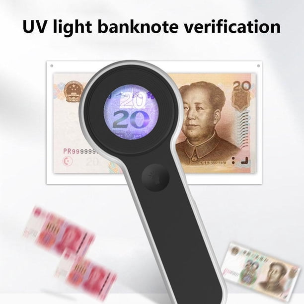 Lupa 10X Smart LED UV Luces Lupa Lupa de lectura de mano Lupa | Bodega ...