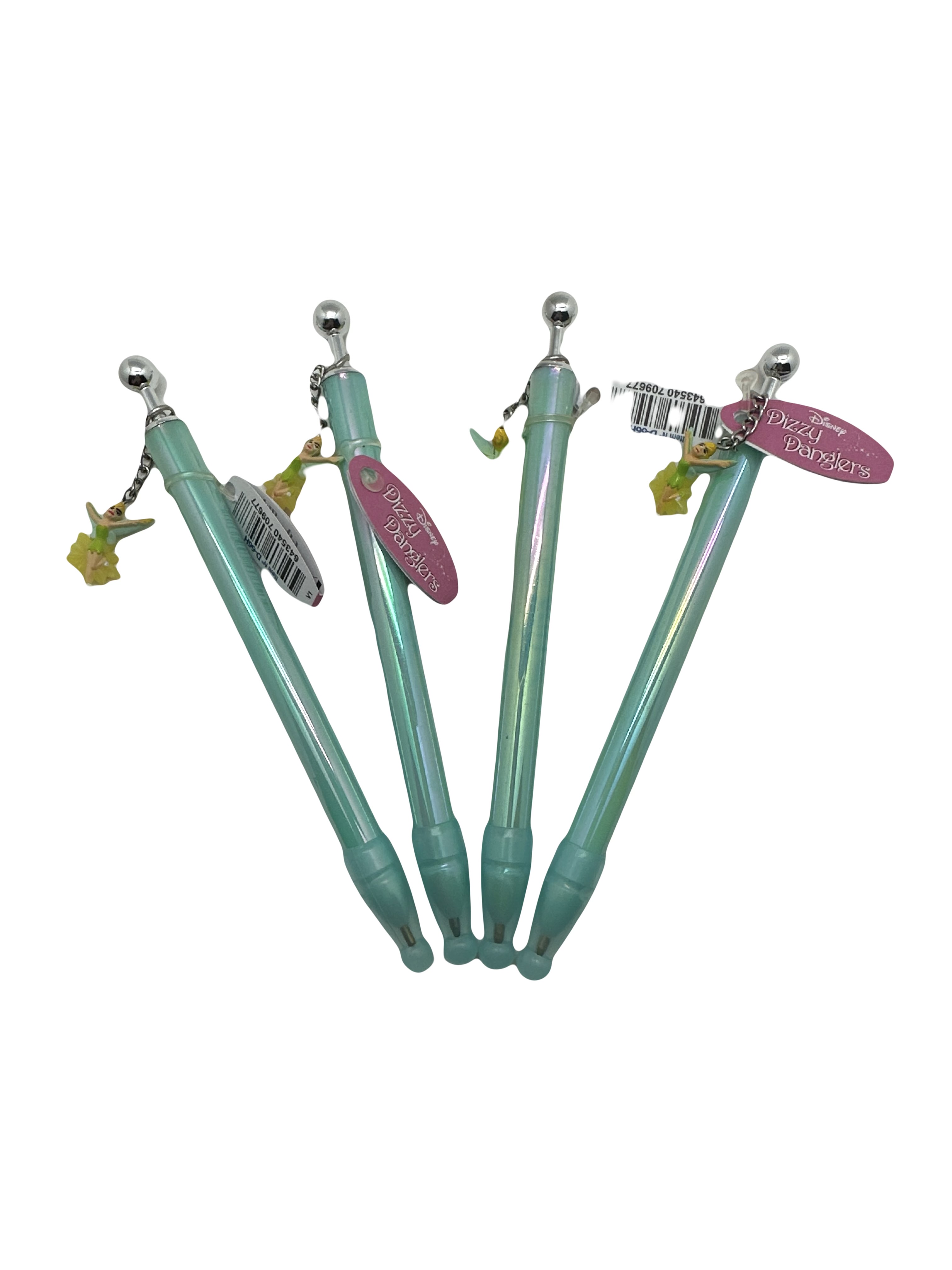 4pcs Set of Tinker Bell Pens- Tinkerbell Teal Case Ballpoint Pens ...