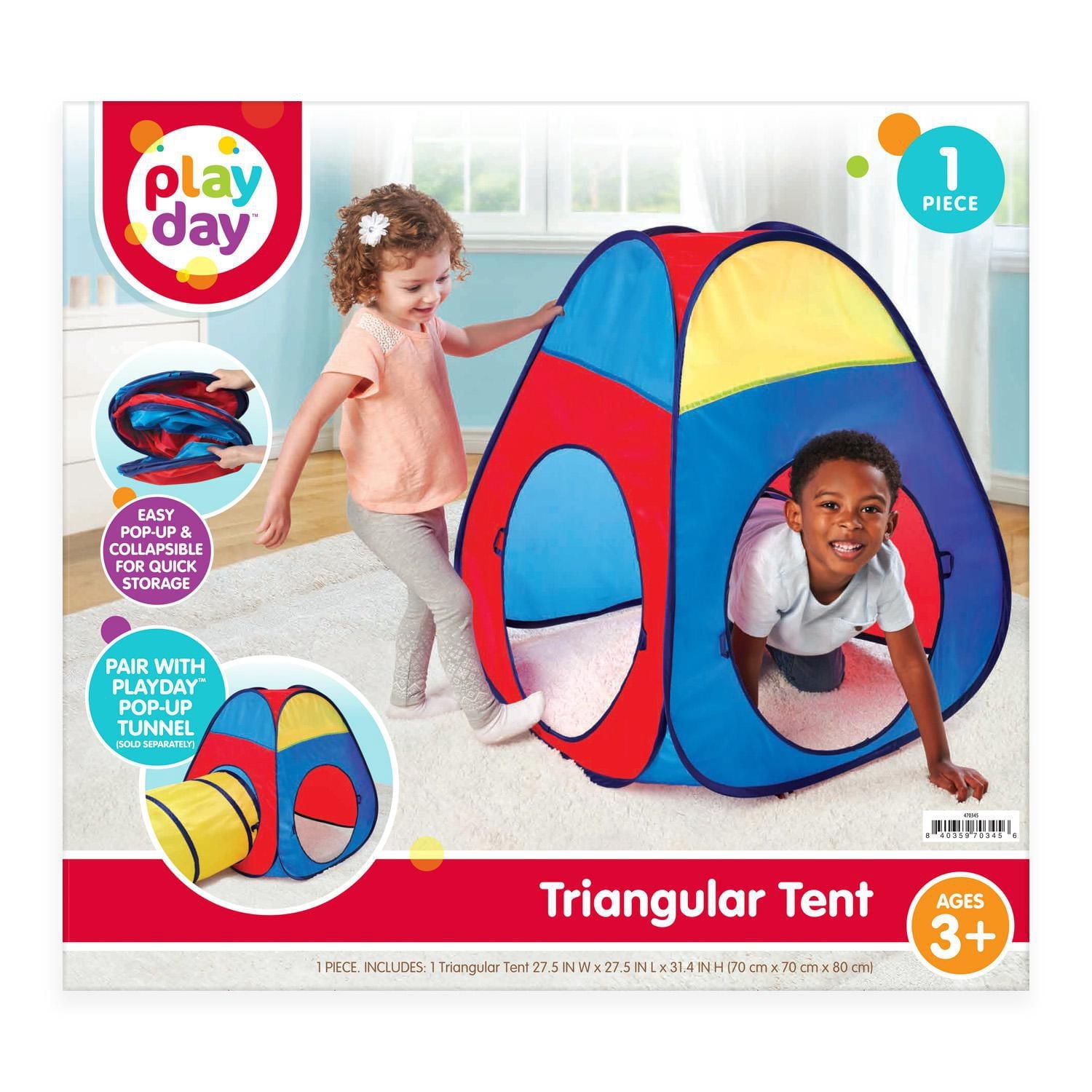 Click here for Play Day Triangular Tent  Pop Up Tent For Kids 3+ prices