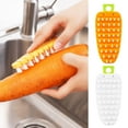 HomeLife Carrot-Shaped Cleaning Brush for Vegetables Fruits Flexible ...