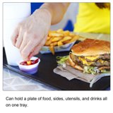 Uxcell 8x6" Fast Food Tray, Plastic Multi-Purpose Rectangle Serving ...