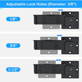 Flip Gate Latch Lock, Adjustable Flip Gate Latch Lock with 3 Padlock Hole, Heavy Duty Aluminum ...