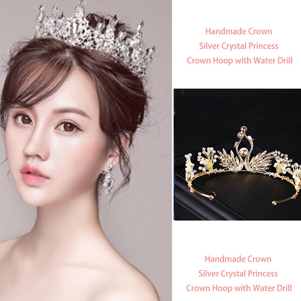 Charming Bride Diamond Crown Birthday Crown Princess Crown Headdress ...